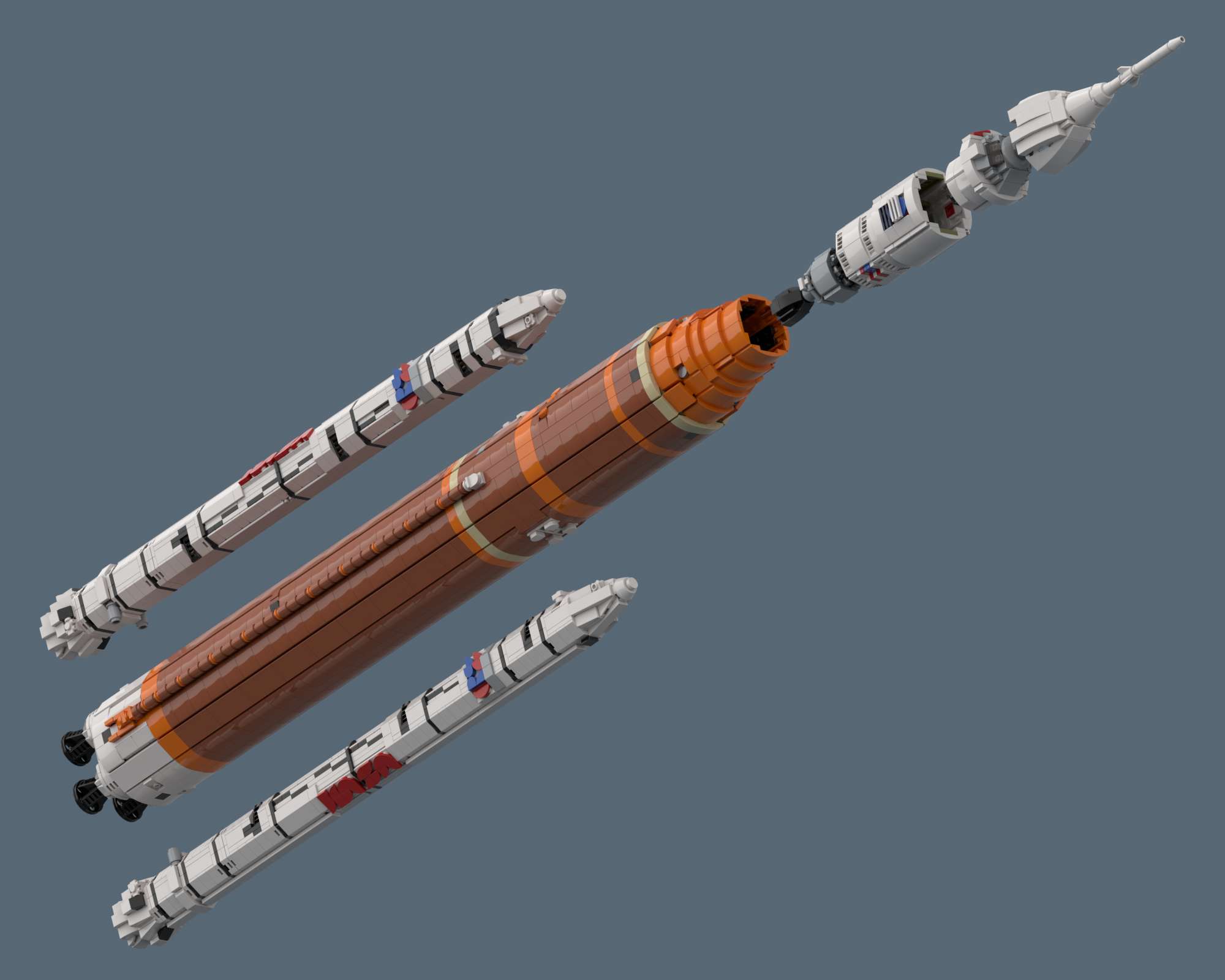 Space Launch System Block 1 Artemis 2 1:110 - FlosRocketBricks