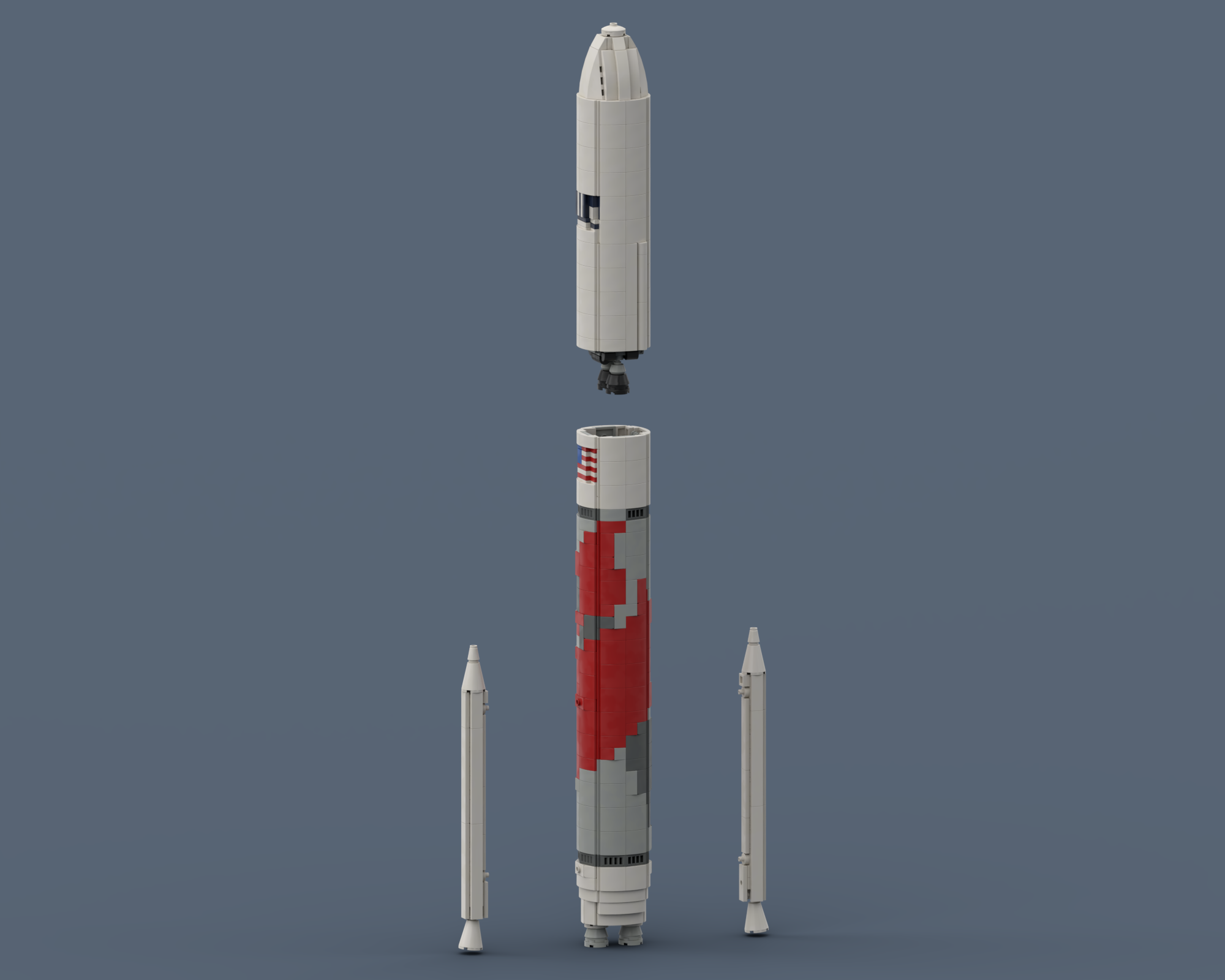 Vulcan Centaur 2S 1:110 - FlosRocketBricks